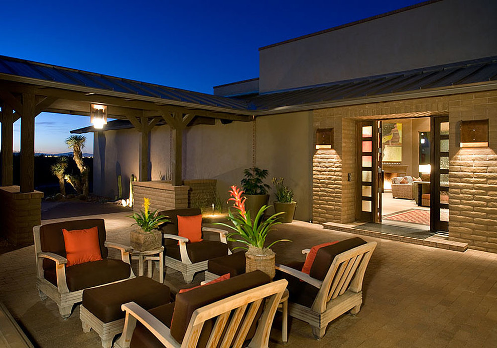 Ranch Courtyard Home - Contemporary - Patio - Phoenix - by Robinette ...
