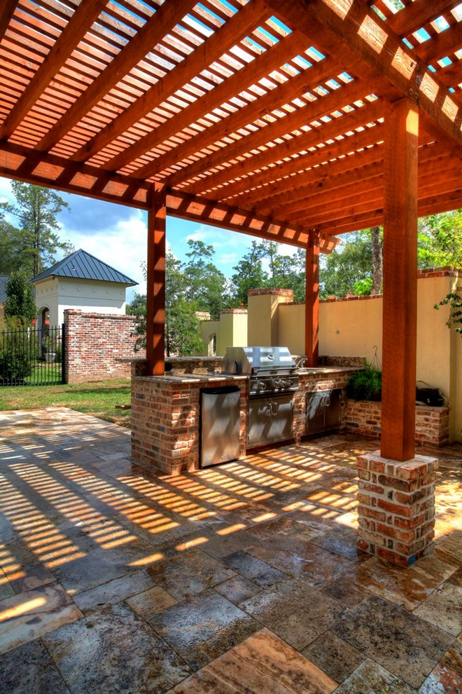 Rectangular Pool 3 - disappearing fountain and pergola - Klassisch ...