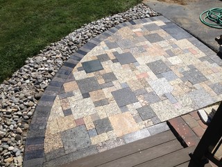 Recycled Granite used for pavers - Transitional - Patio - Philadelphia ...