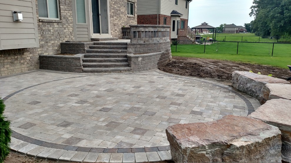 Residential brick paver patio - Rustic - Patio - Detroit - by D&E ...