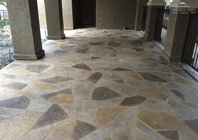 Resurfaced Concrete Overlay - Patio - DC Metro - by Concrete Craft of ...