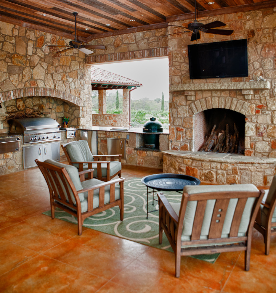 Rimstone - Mediterranean - Patio - Dallas - by RJ Aldriedge Companies ...