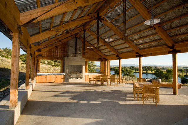 Riverside Barbecue Pavilion - Rustic - Patio - Other - by Muse | Kirwan ...