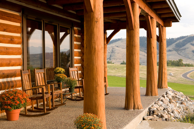 Rocky Mountain Log Homes - A Place to Gather - Rustic - Patio - Denver ...