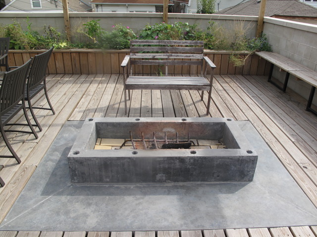 Rooftop Deck and Firepit - Door 13 Architects - Traditional - Patio ...