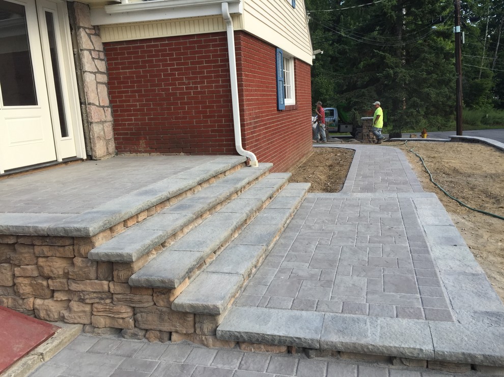 Rosetta walls with unilok pavers - Traditional - Patio - New York - by ...