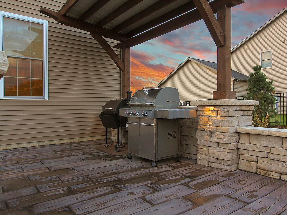 Rustic Backyard with Fire Features - Rustic - Patio - Chicago - by ...