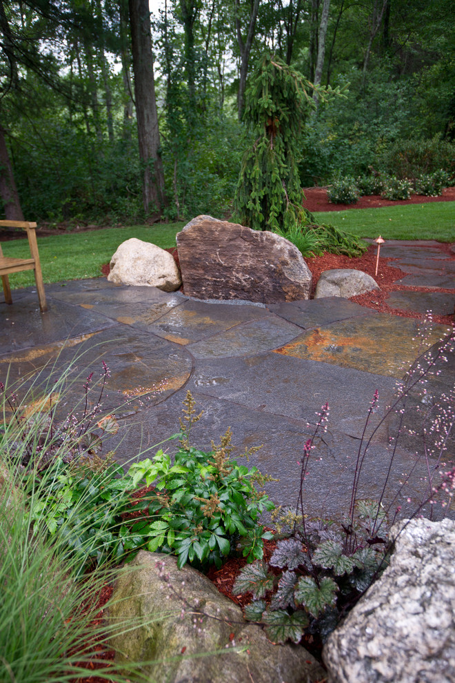Rustic Fieldstone Patio Oasis - Rustic - Patio - Boston - by Hillside ...