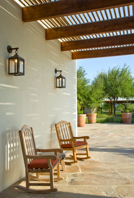 Rustic Hacienda Style Texas Ranch - American Southwest - Patio ...