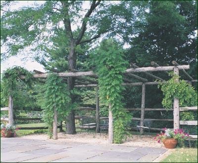 Rustic Lean-To Pergola - Rustic - Patio - Boston - by Walpole Outdoors ...