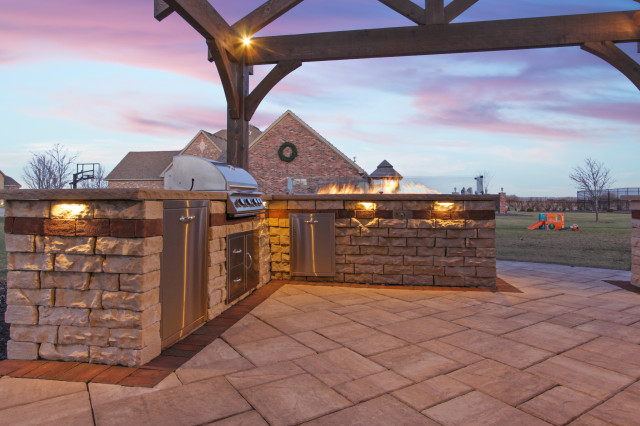 Rustic Pergola Patio - Rustic - Patio - Chicago - by Bellas Landscaping ...