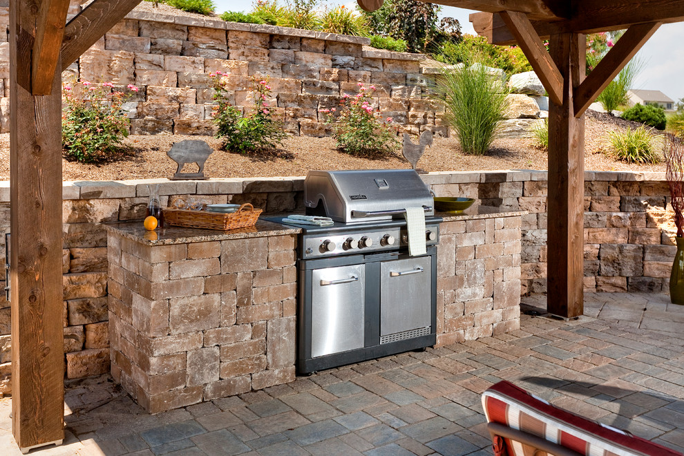 Rustic Style Outdoor Kitchen - Rustic - Patio - Other | Houzz