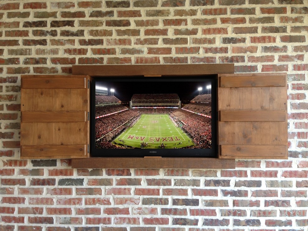 Rustic TV Cabinet - Rustic - Patio - Dallas - by Elite AV Innovations ...