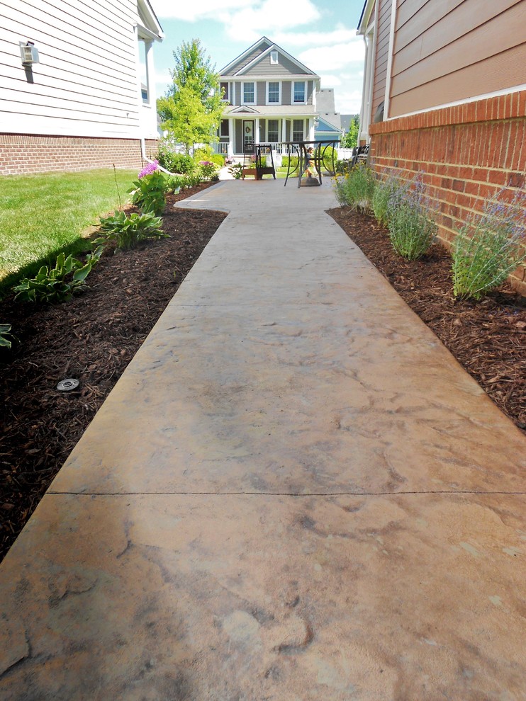 Seamless Slate Concrete Patio And Walkway - Traditional - Patio ...