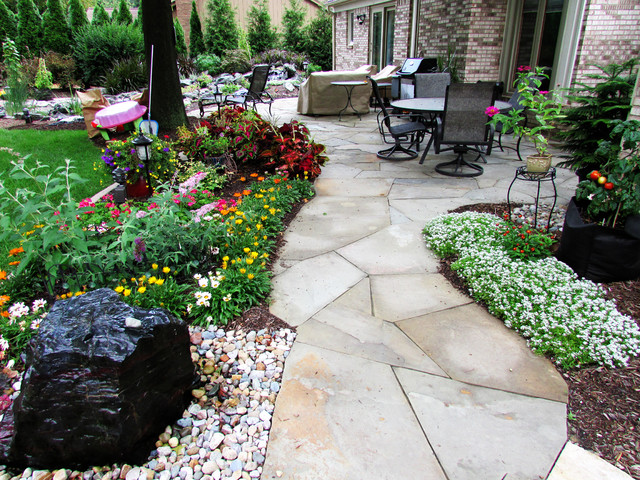 Serpentine Pond & Flagstone Patio Project - Northville, Michigan ...