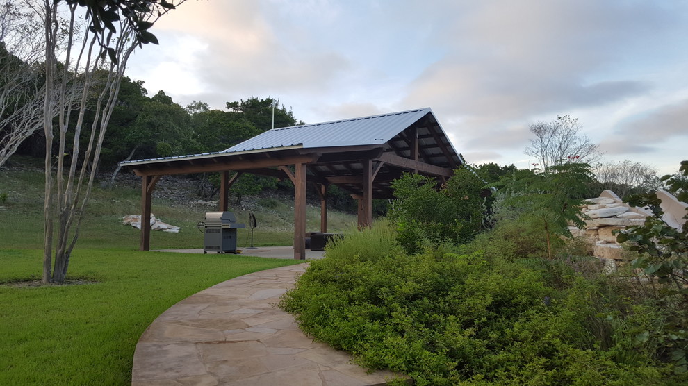 Shade Structure Grazdan Pavilion Double Lean - To Combo - Patio ...