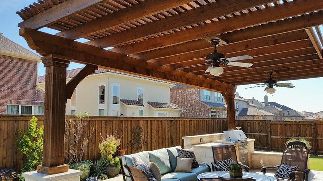 Shade Structure, Kitchen and Outdoor Living in One Space - Patio ...