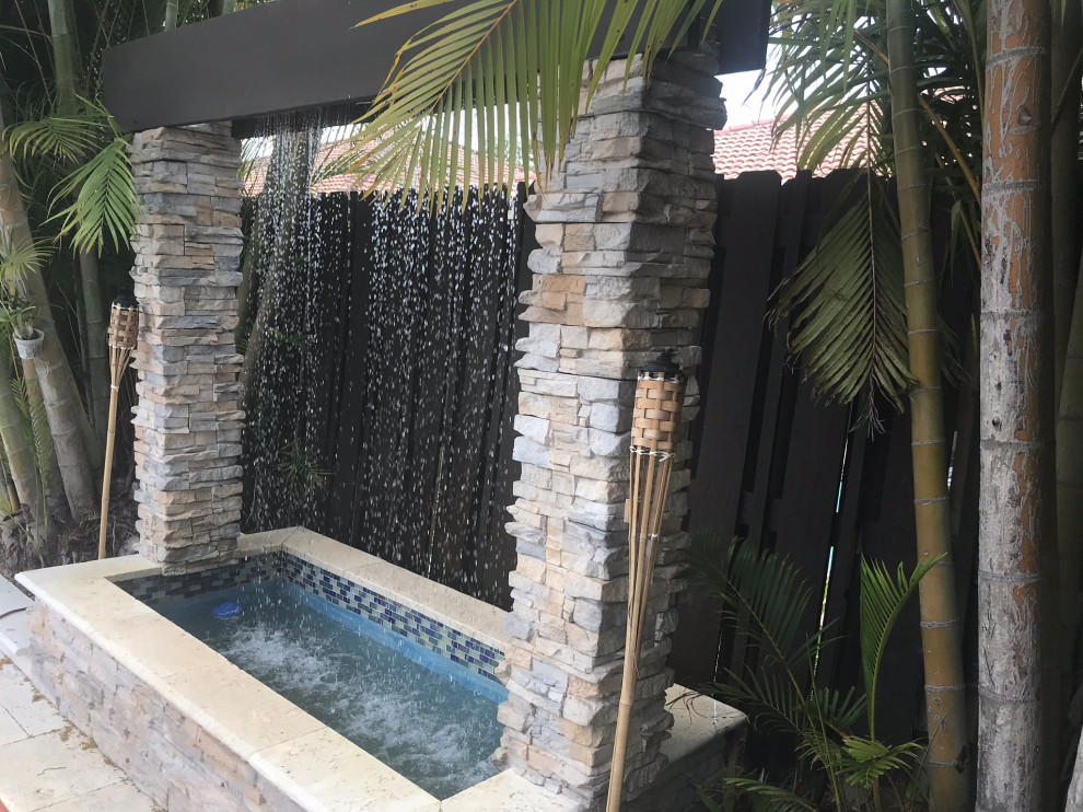 Sheer Descent Water Feature - Modern - Patio - Miami - by The Garden ...
