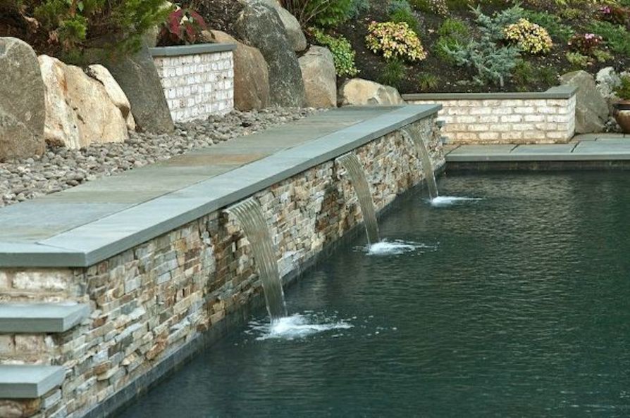 Sheet Falling Water Feature (Oyster Bay Cove/NY): - Pools - New York ...