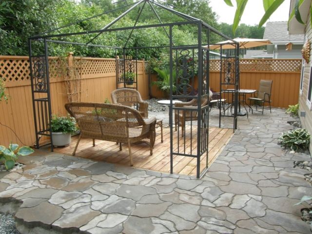 slate paver patio - Contemporary - Patio - Vancouver - by Garden ...