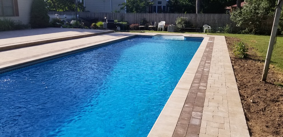 Smithtown Pool Renovation - Pool - New York - by Legacy Brick & Stone ...