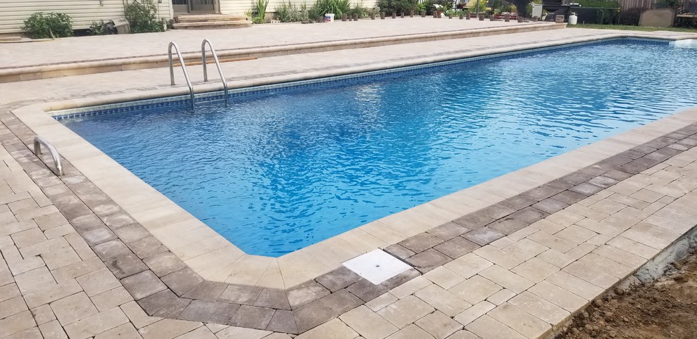 Smithtown Pool Renovation - Pool - New York - by Legacy Brick & Stone ...