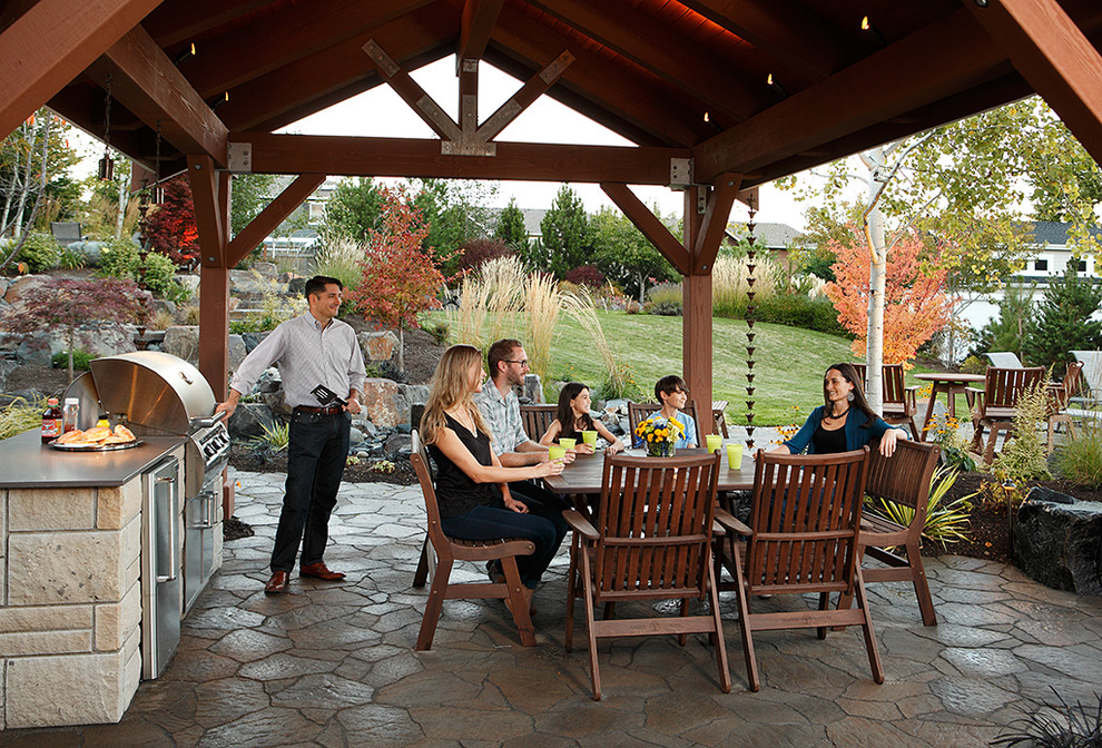 Snoqualmie Backyard Resort + Fire - Rustic - Patio - Seattle - by ...