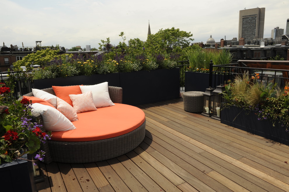 South End Row House Makeover - Contemporary - Deck - Boston - by Osborn ...