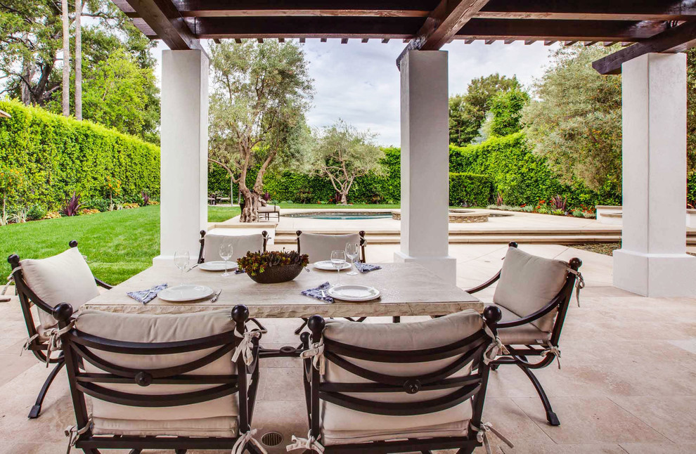 Spanish Colonial Revival Makeover - New Pergola - Mediterranean - Patio ...