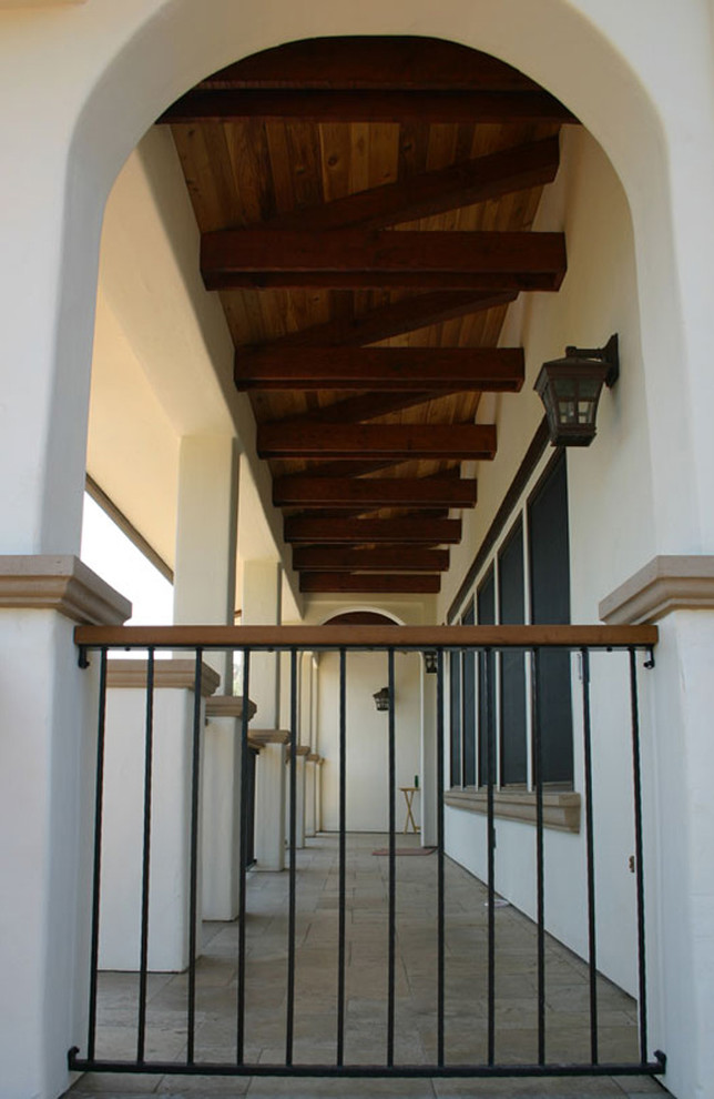 Spanish Mission Style Custom Home - Mediterranean - Staircase - San ...