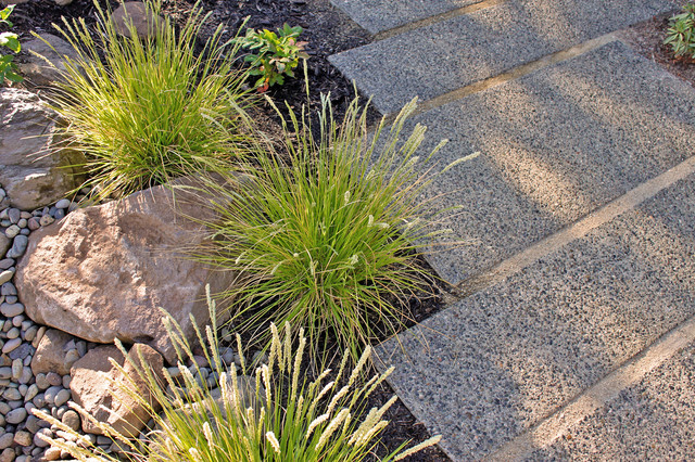 Staggered Exposed Aggregate Pathway - Contemporary - Patio - Other - by ...