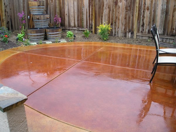 Star Stained Concrete Patios