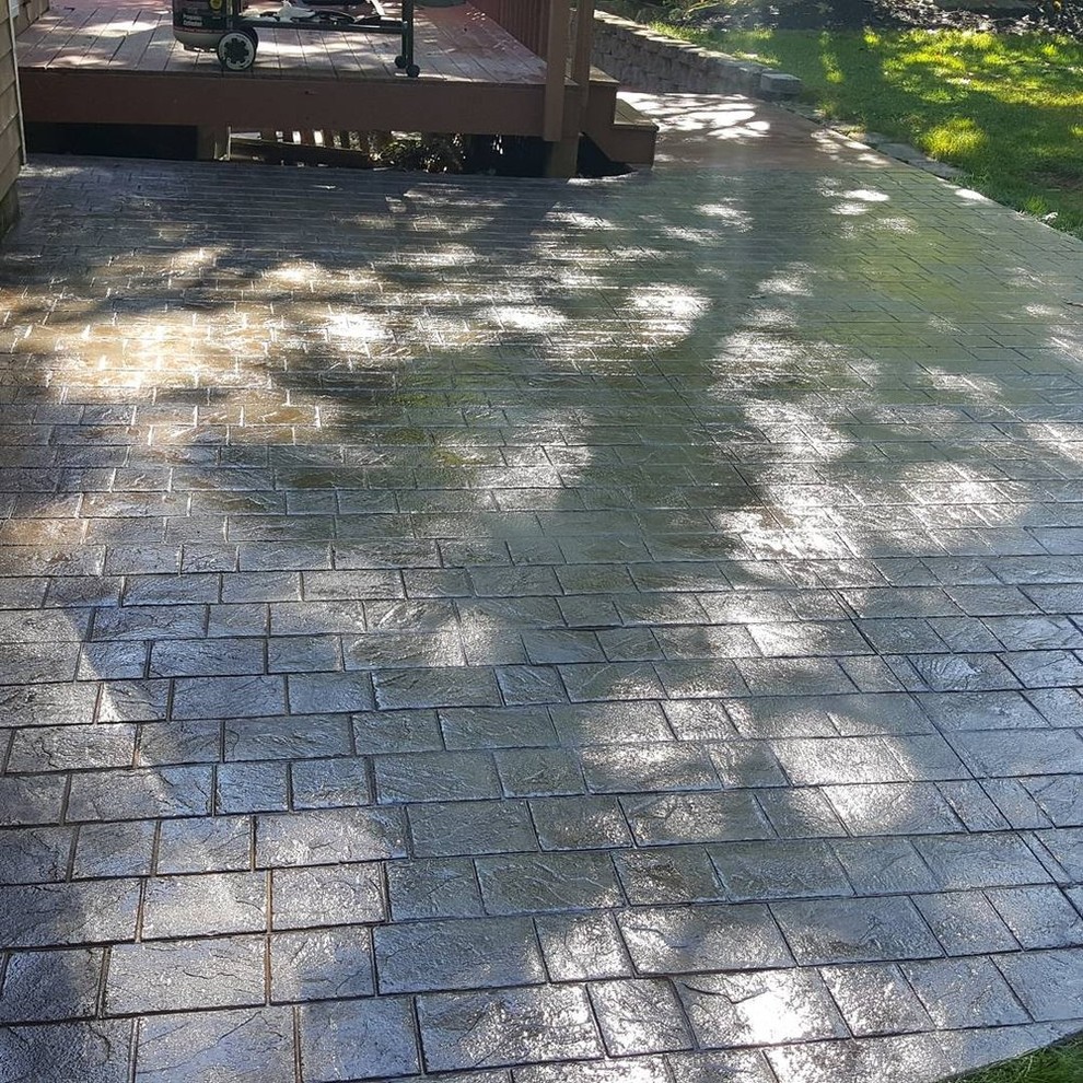 Stamped concrete - Farmhouse - Patio - Boston - by Concrete Concepts ...