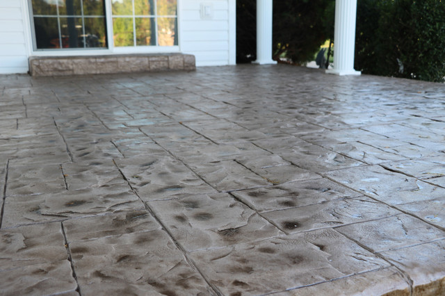 Stamped Concrete Driveway - Overlay - Traditional - Courtyard - St Louis - by Decorative ...
