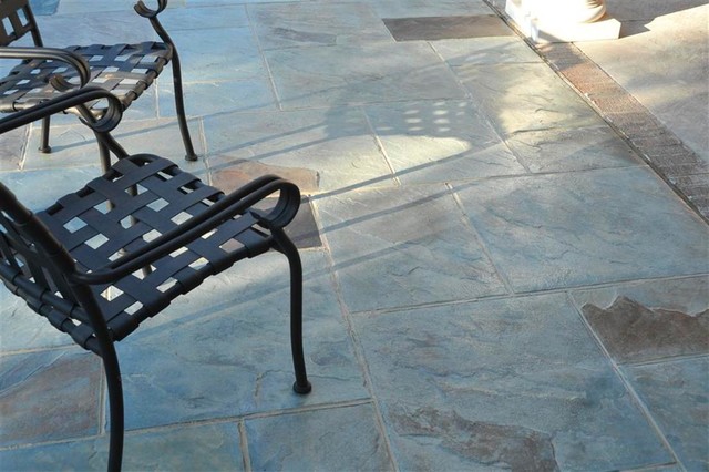 Stamped Concrete, PA Bluestone style - Traditional - Patio - DC Metro ...