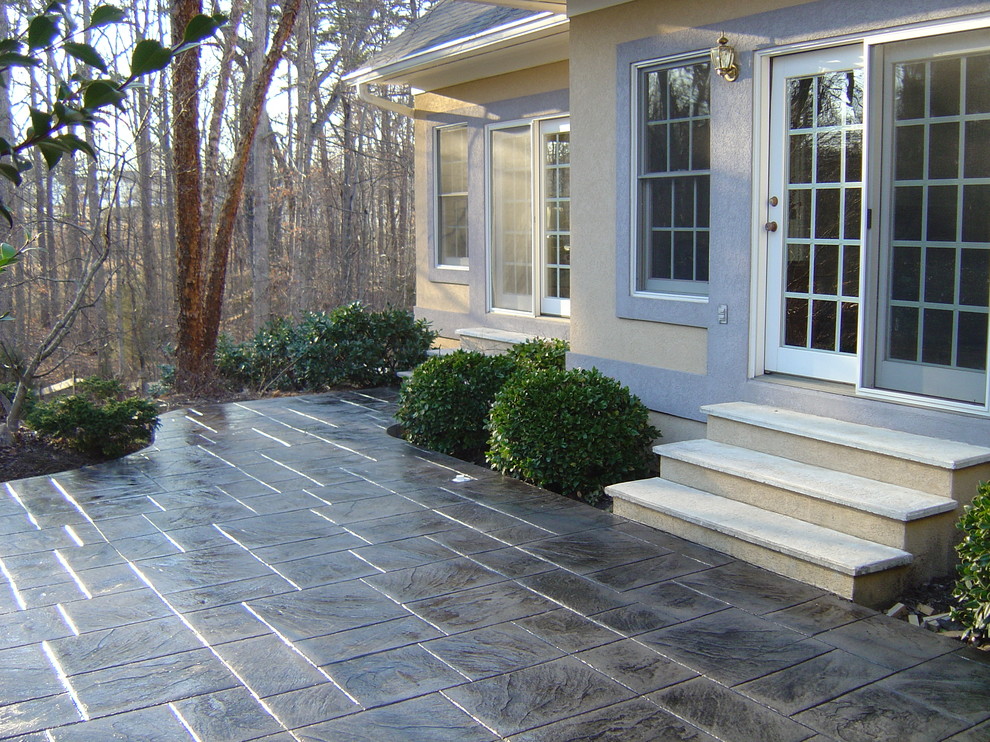 Stamped Patio and Belgard Paver Installation - Traditional - Patio ...