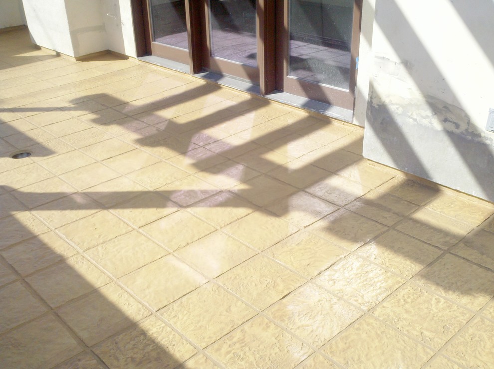 Stamped Tile Roof Deck - Modern - Patio - San Luis Obispo - by ...