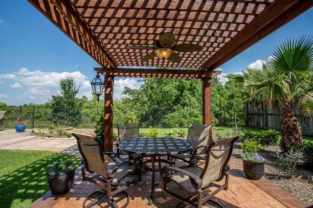 Stand Alone Pergola with Beautiful Pool & Landscaping - Traditional ...