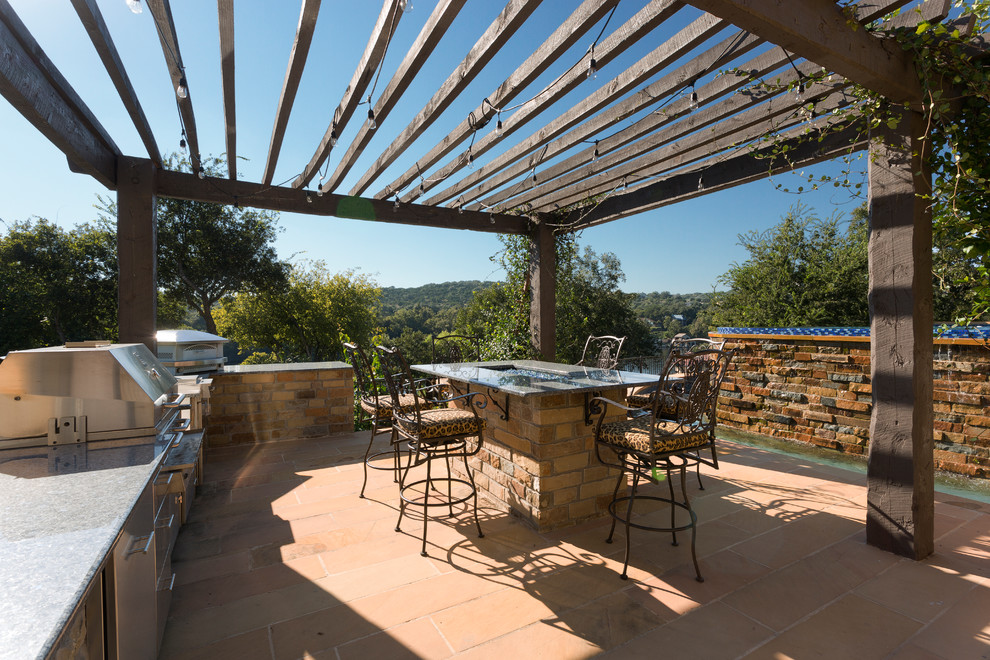 Steiner Ranch Pool and Outdoor Kitchen - Patio - Austin - by Blue Hole ...