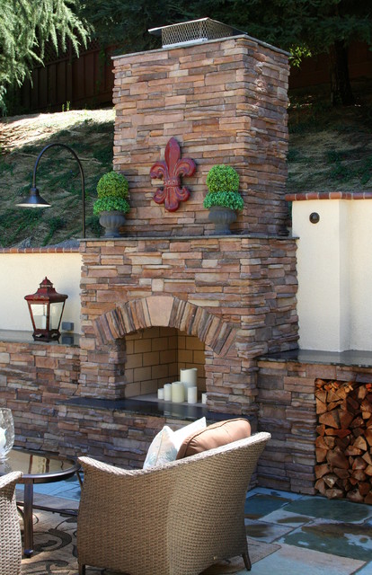 Stone Age Outdoor Fireplace with Coronado Stone Veneer - Classique ...