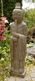 Stone Monk with Flute - Asian - Patio - Chicago - by China Furniture ...