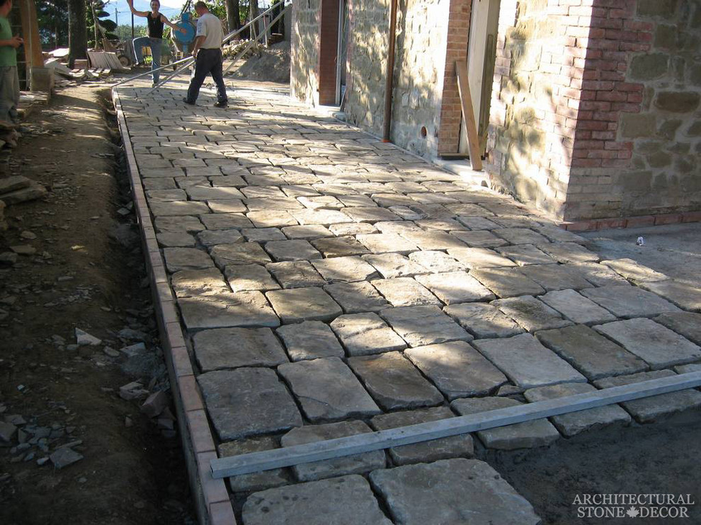 Stone Pavers – Antique, Reclaimed Limestone ‘Cobble Stone’ pavers ...