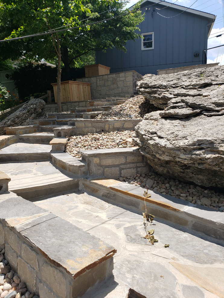 Stone Steps, Retaining Walls - Patio - Kansas City - by Absolute ...