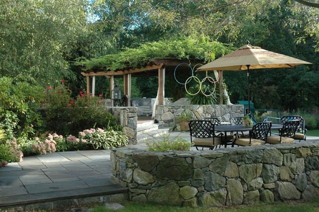 Stone Walls, Patios and Hardscape - Traditional - Patio - New York - by ...