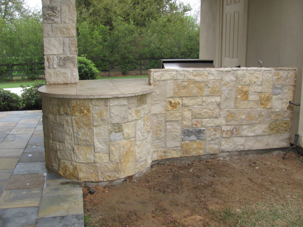 Stone Work - Traditional - Patio - Houston - by Bushmaster Landscape ...