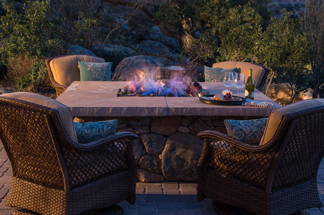 Stonecipher Family Custom Home - Rustic - Patio - Phoenix - by Prescor ...