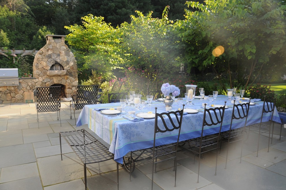 Suburb of Boston Back Terrace - Rustic - Patio - Boston - by TUSCAN ...