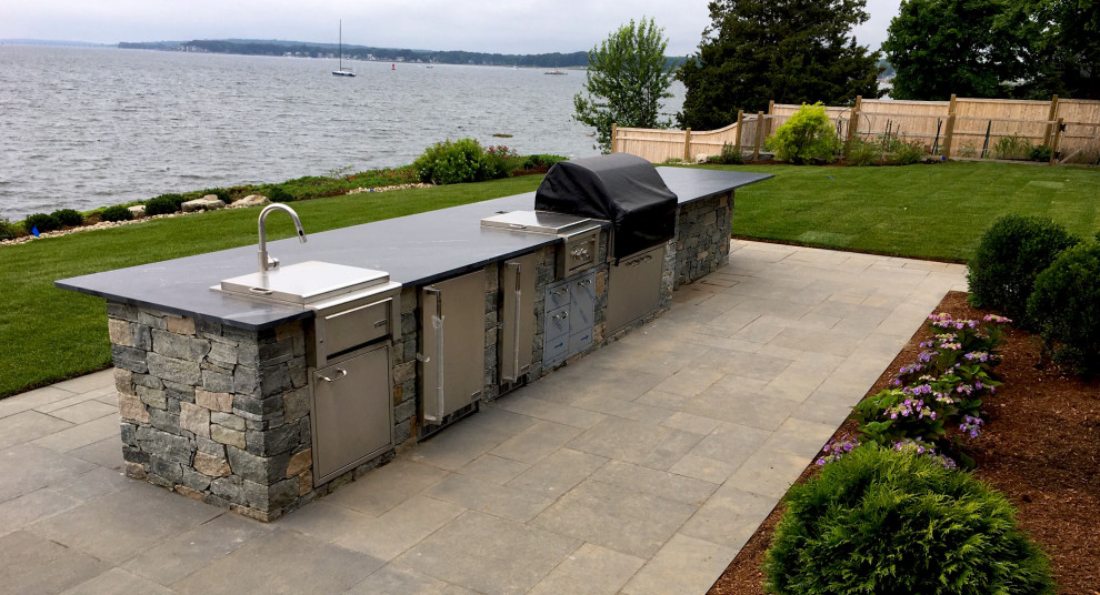Summer House-Custom Outdoor Kitchen Island - Traditional - Patio ...