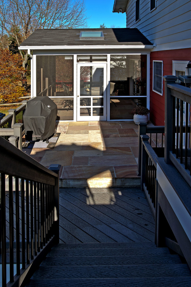 Sun Porch Addition with Flagstone Patio - Traditional - Patio ...