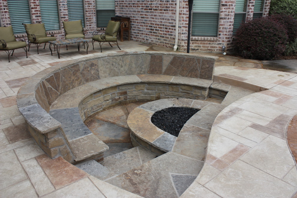 Sunken Firepit - Traditional - Patio - Dallas - by Marlin Landscape ...